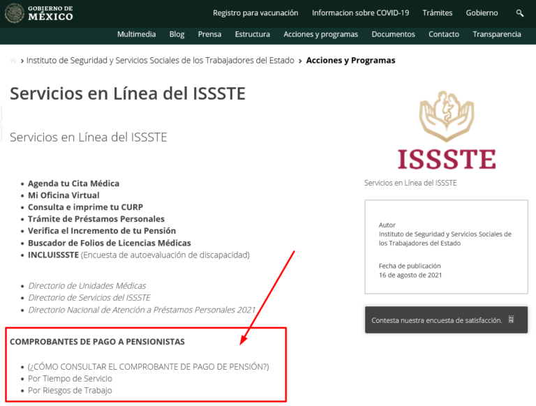 Descargar comprobante de pago de ISSSTE | Procedimiento – ISSSTE mx